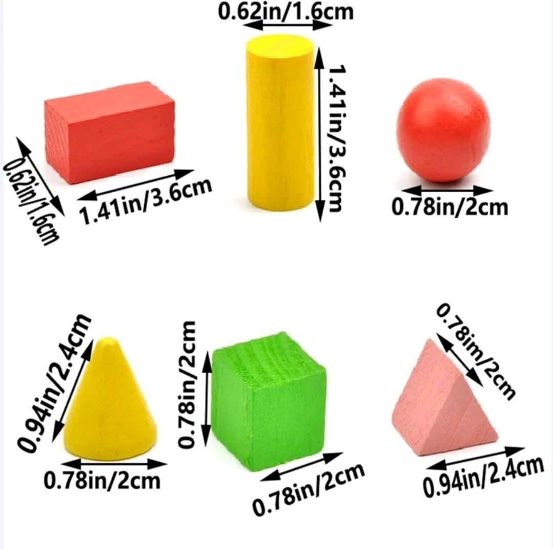 28pc geometric solids shape recognition tool/building blocks. – Wright ...