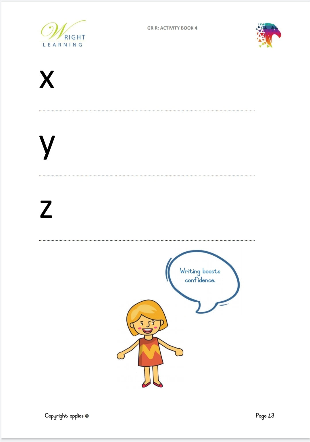 Grade R Package- Workbook 1 to 4 – Wright Learning